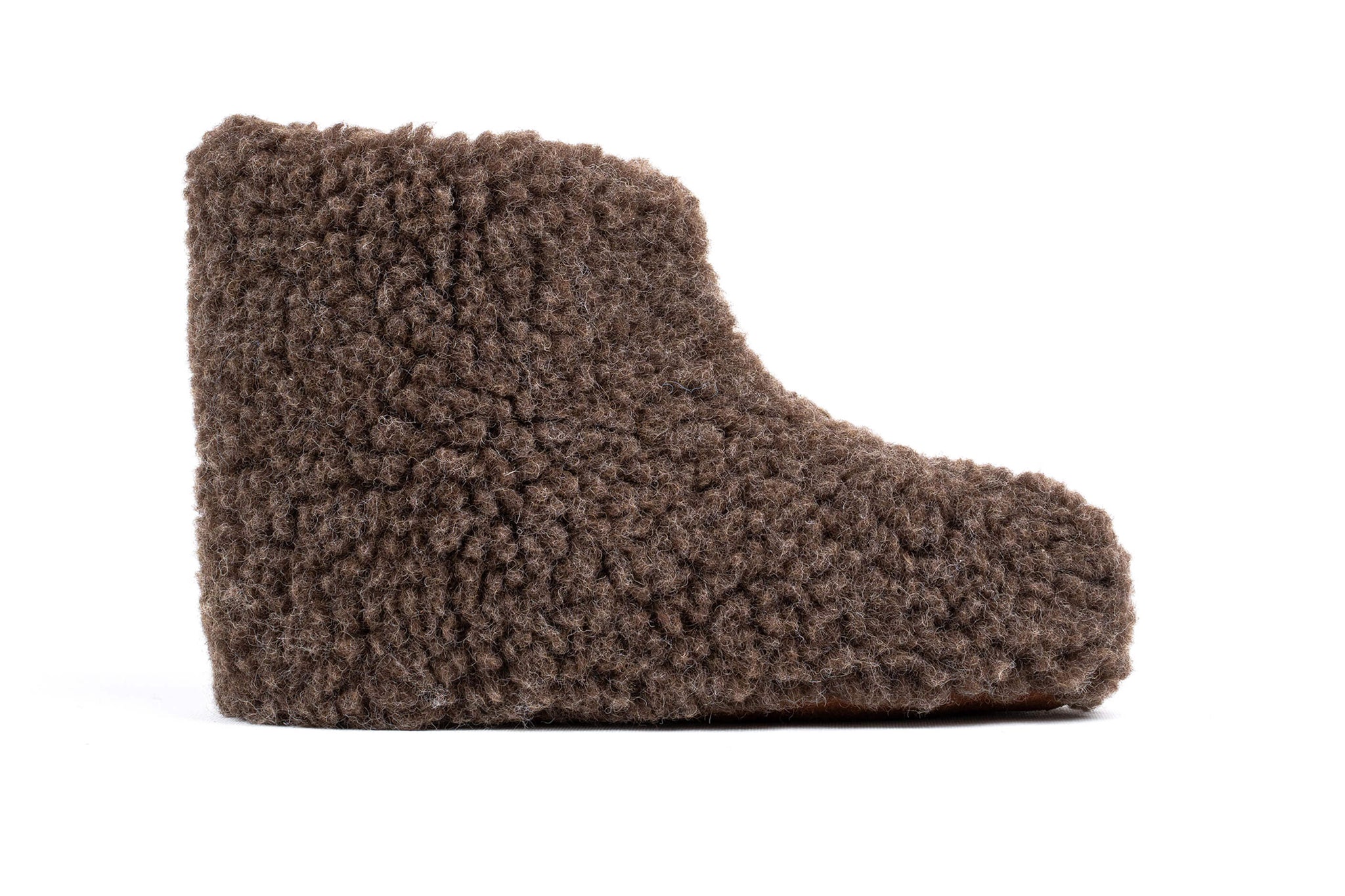 Handmade Sherpa Woollen Boots - Brown