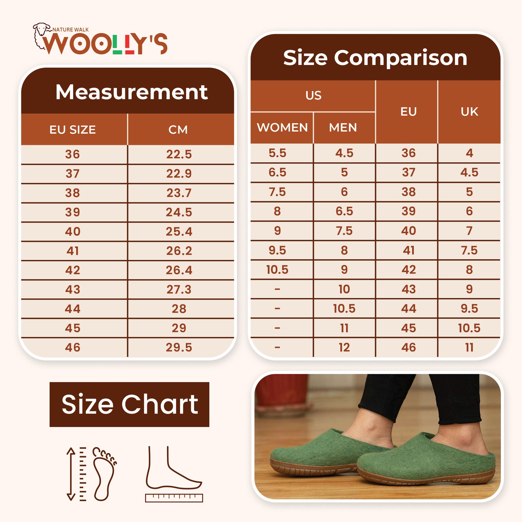 Outdoor Open Heel Wool Slippers With Rubber Sole - Green